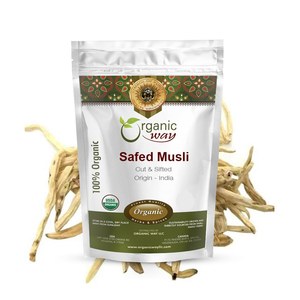 Safed Musli Cut & Sifted – Organic Way LLC